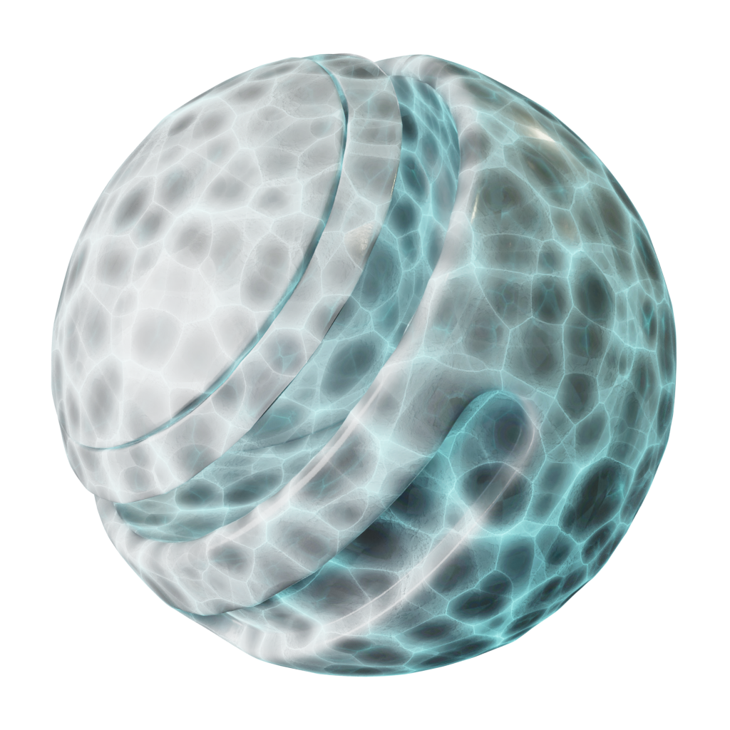 White-blue crystal glass | FREE glass materials | BlenderKit