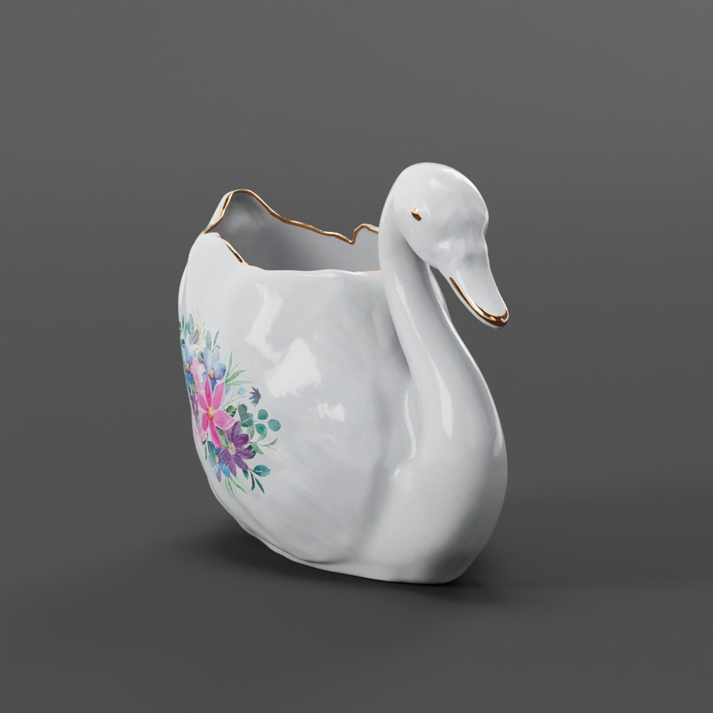Swan Decorative Vase | Interior Sculptures models | BlenderKit