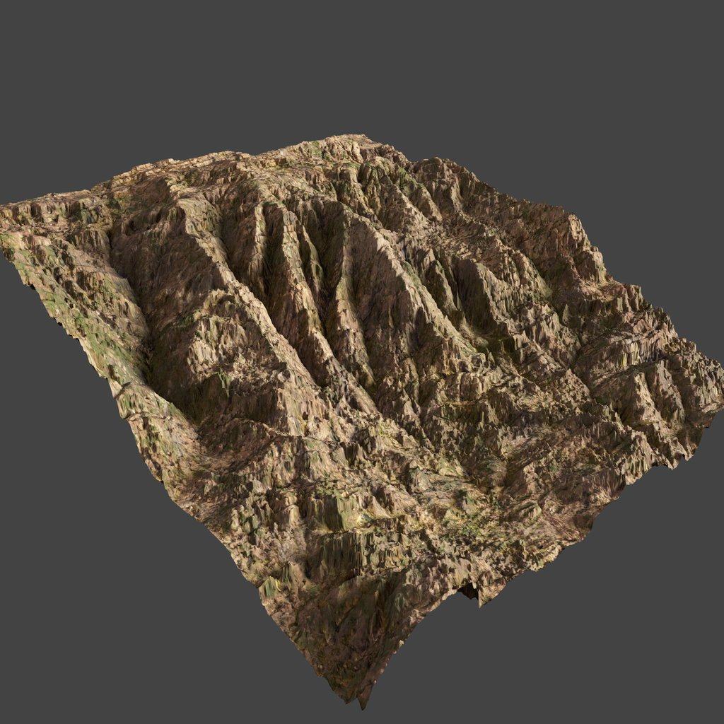 Rugged cliff | Terrains models | Blendkit