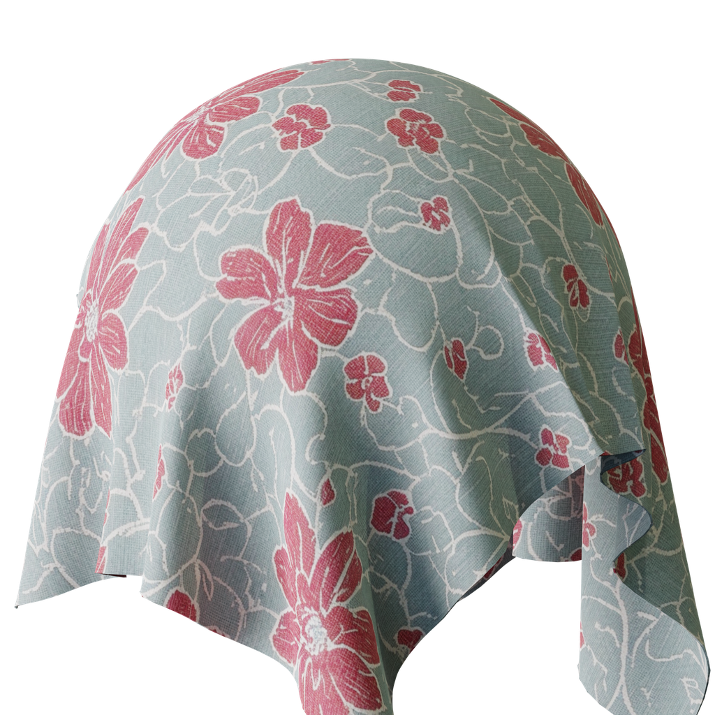 Floral Fabric | FREE fabric materials | BlenderKit
