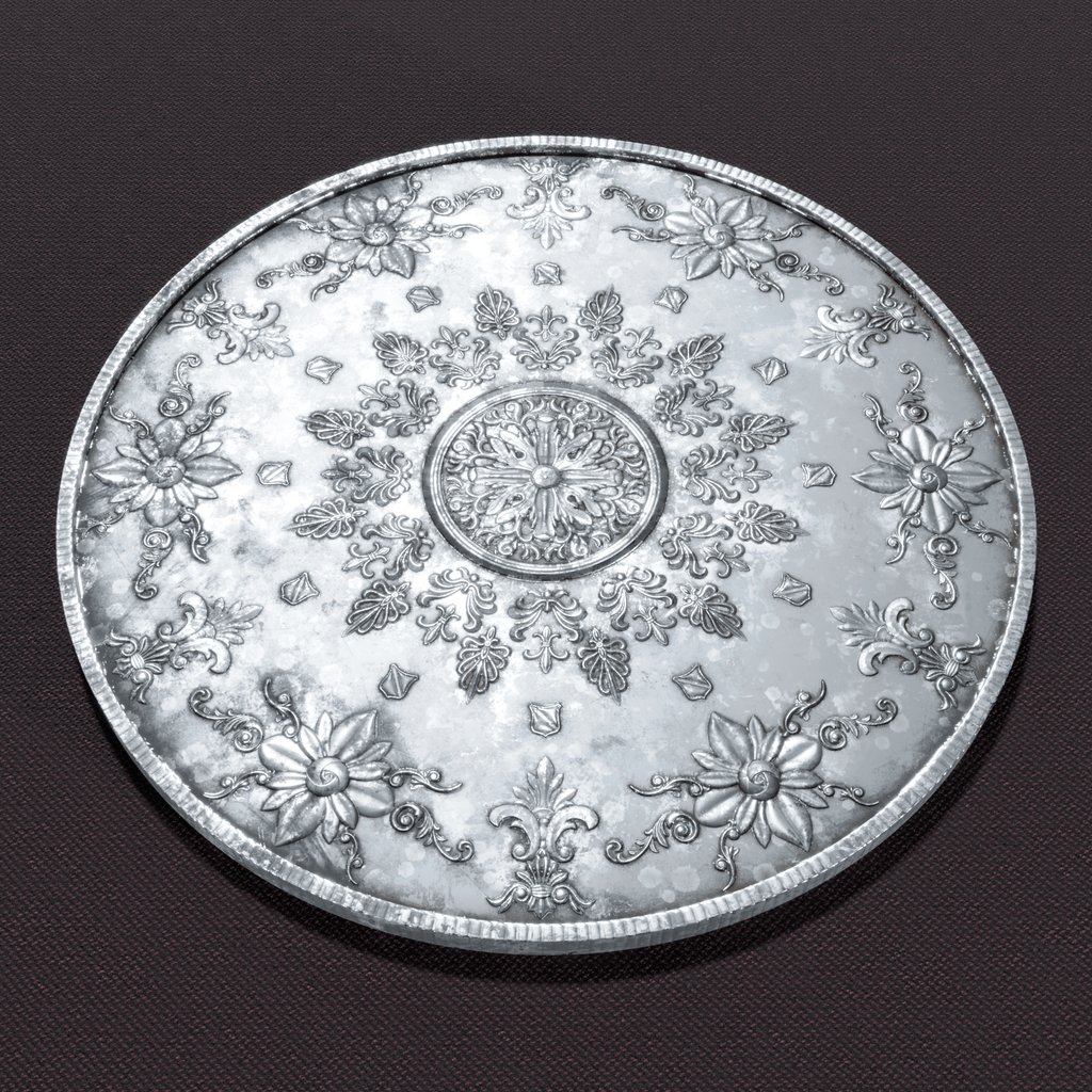 Silver Coin Ornamental | FREE Money models | BlenderKit