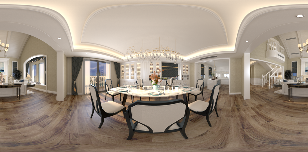 Dining room | FREE Interiors HDRis | BlenderKit