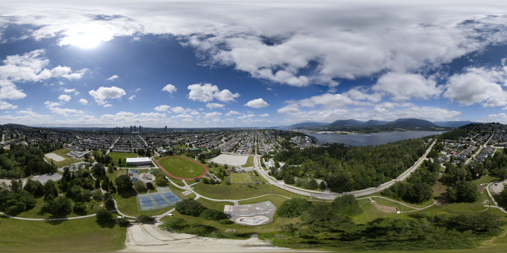 Aerial City Sunny Cloudy Day | Cityscapes HDRis | BlenderKit
