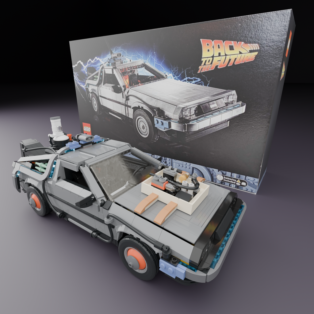 Lego Back to the Future Time Machine | Toys models | BlenderKit