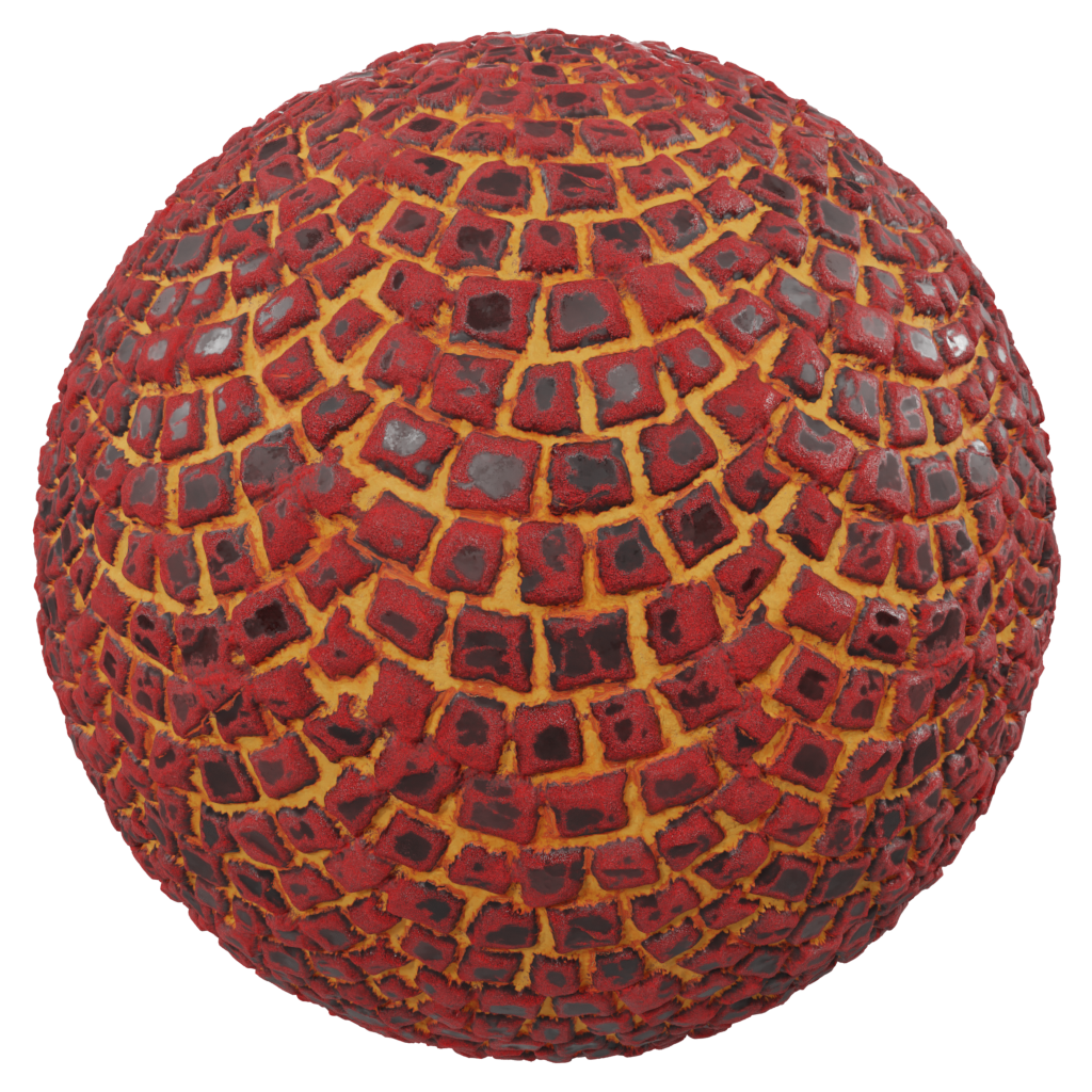 Lava arc pavement stones | FREE ground materials | BlenderKit