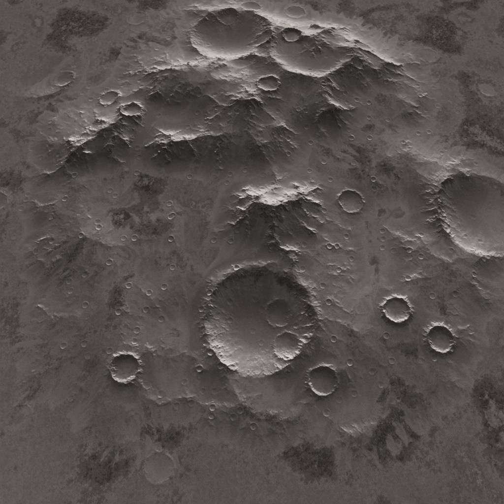 Moon Surface Terrain v1 | Terrains models | BlenderKit