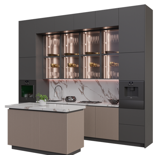 Kitchen modern E | Kitchen Sets models | BlenderKit