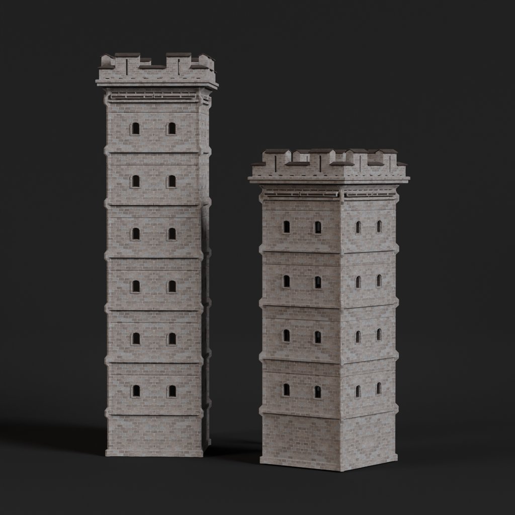 Castle Towers | Historic Buildings models | BlenderKit