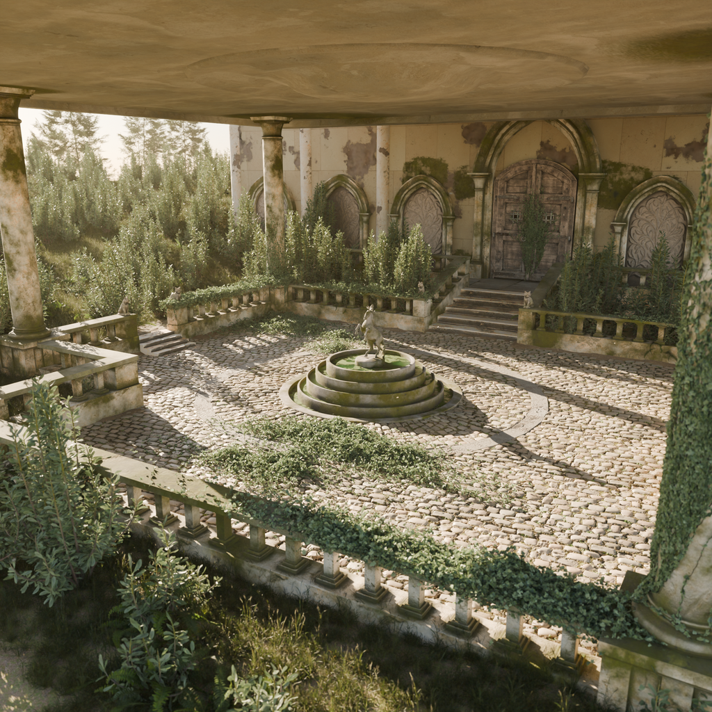 Abandoned Temple | Architectural outdoor scenes scenes | BlenderKit