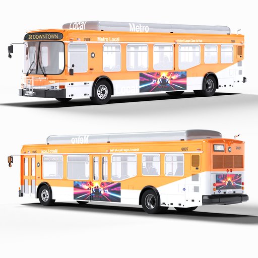 Bus | Buses 3D Models models | BlenderKit