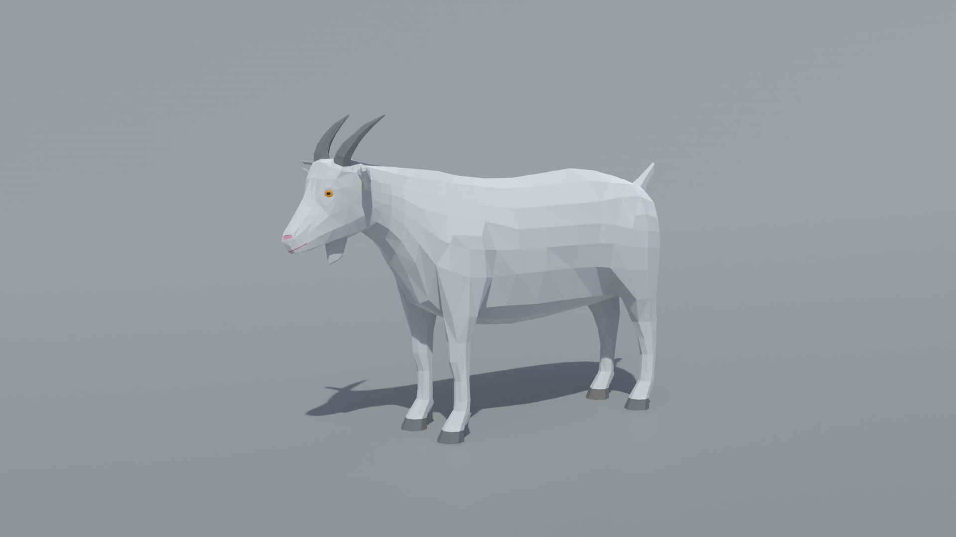 Low Poly Goat | Mammals models | BlenderKit