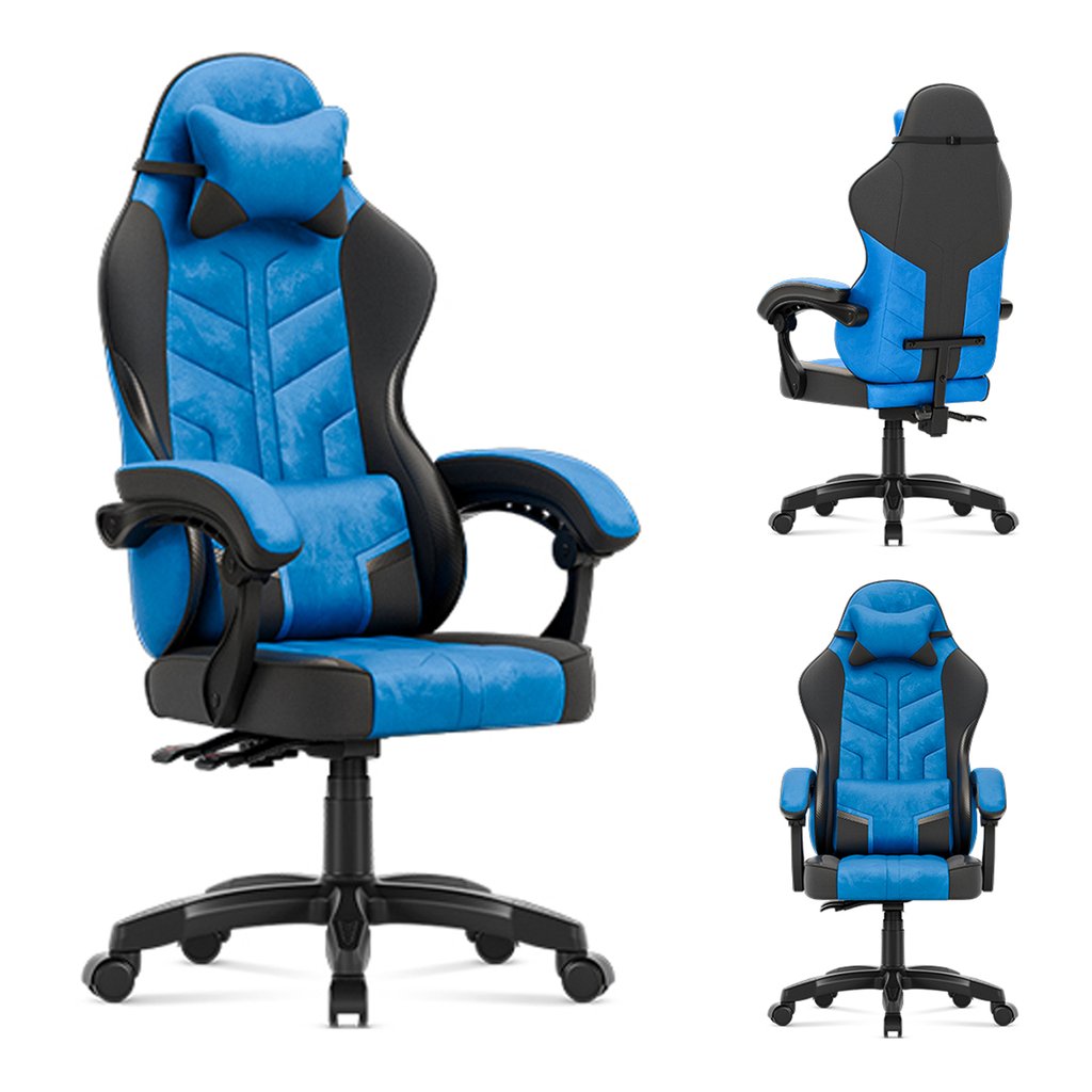 Dark blue gaming chair | Desk Chairs models | BlenderKit