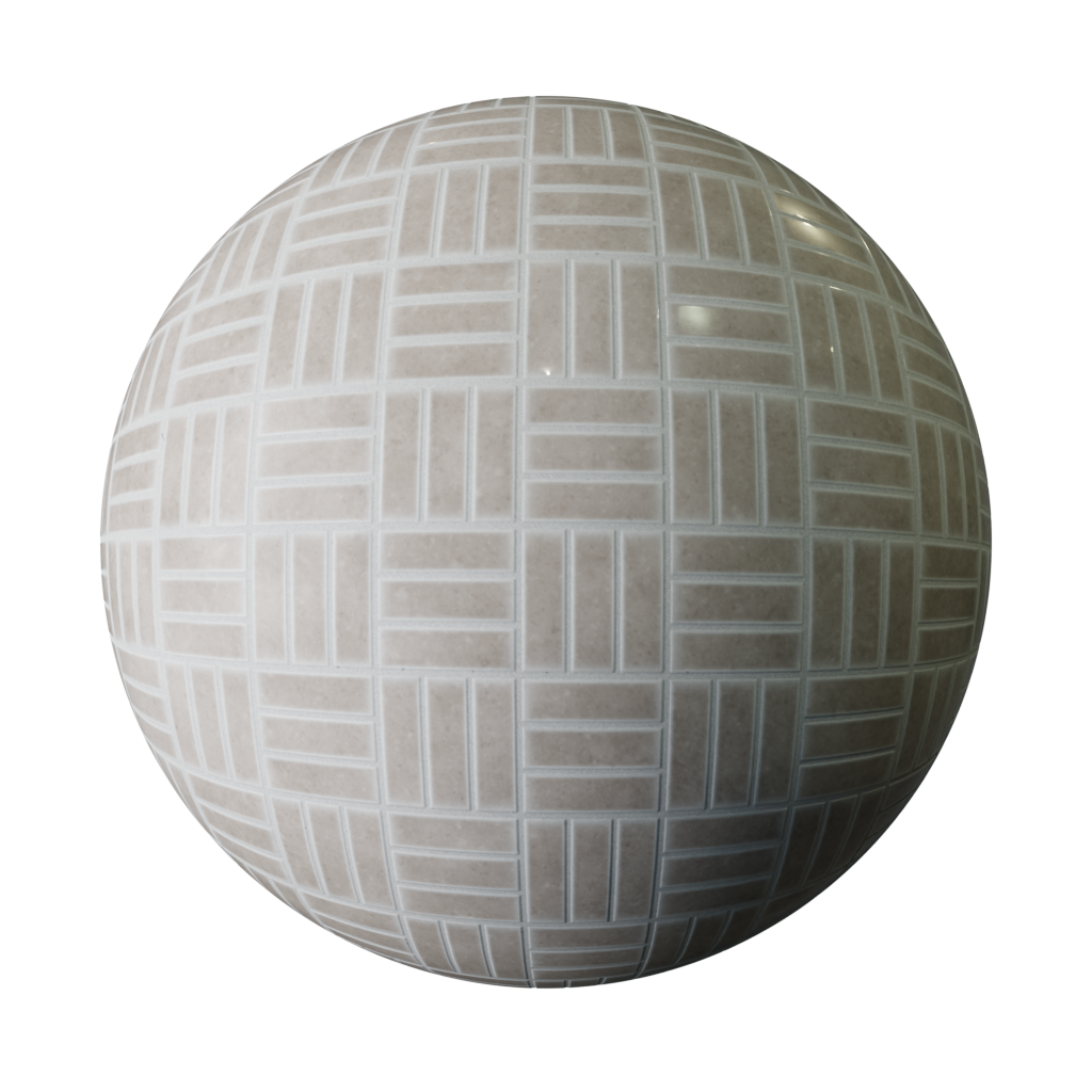 Glossy Tile Greige 100mm Grid | FREE tiles materials | BlenderKit