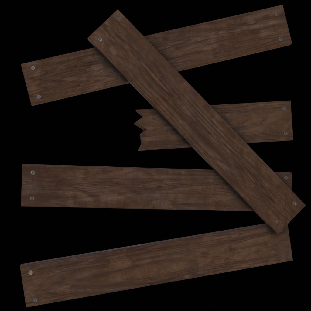 Broken Wooden Planks | FREE Interior Decorations models | BlenderKit