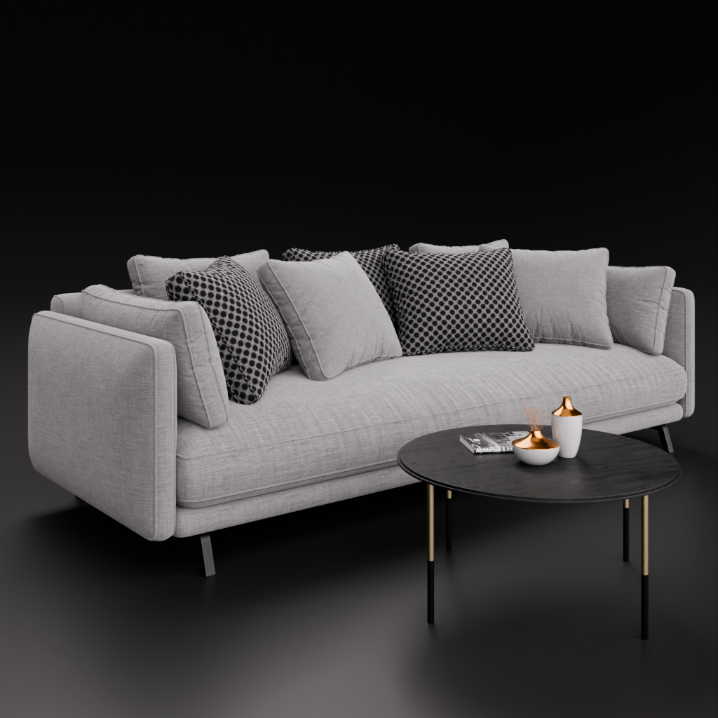 Sofa Étienne 3 Seater | Sofas models | BlenderKit