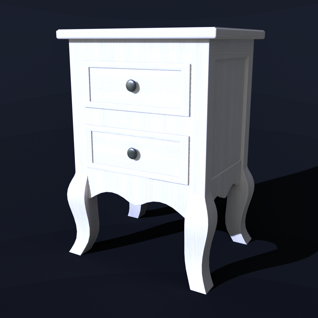 Wooden BedsideTable | Tables models | BlenderKit