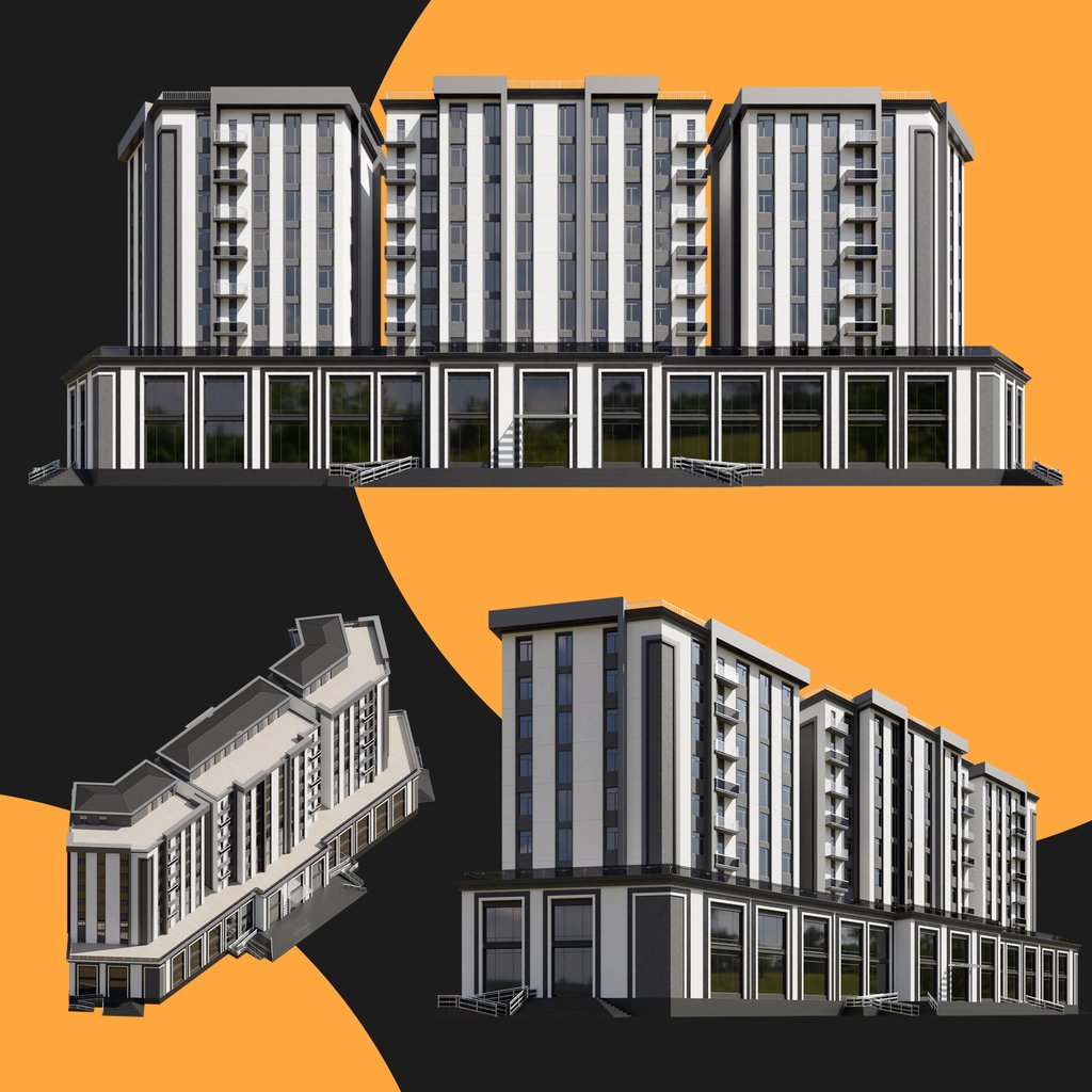 Residential Building | FREE Commercial Buildings models | BlenderKit