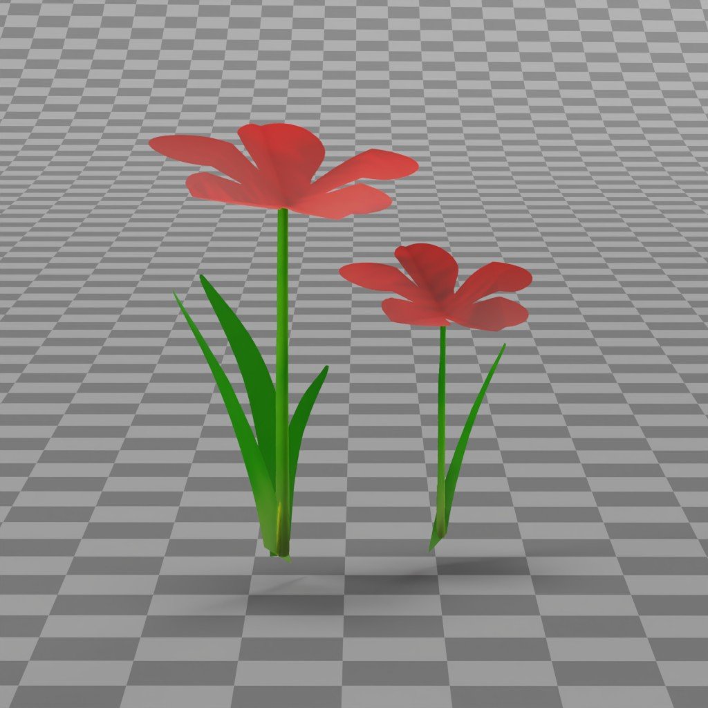 Stylized Grass - Flowers Small | Grass models | BlenderKit