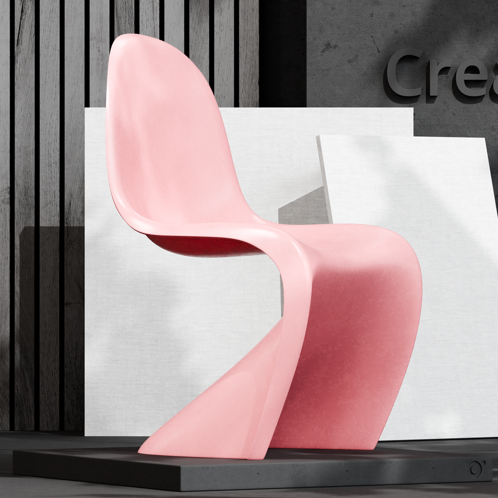 Panton Chair Vaiant Pale Pink | Sitting Chairs models | BlenderKit