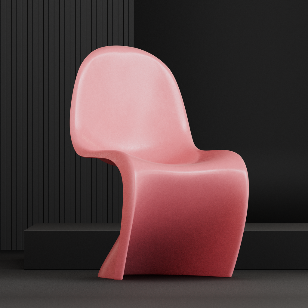 Panton Chair Vaiant Pale Pink | Sitting Chairs models | BlenderKit