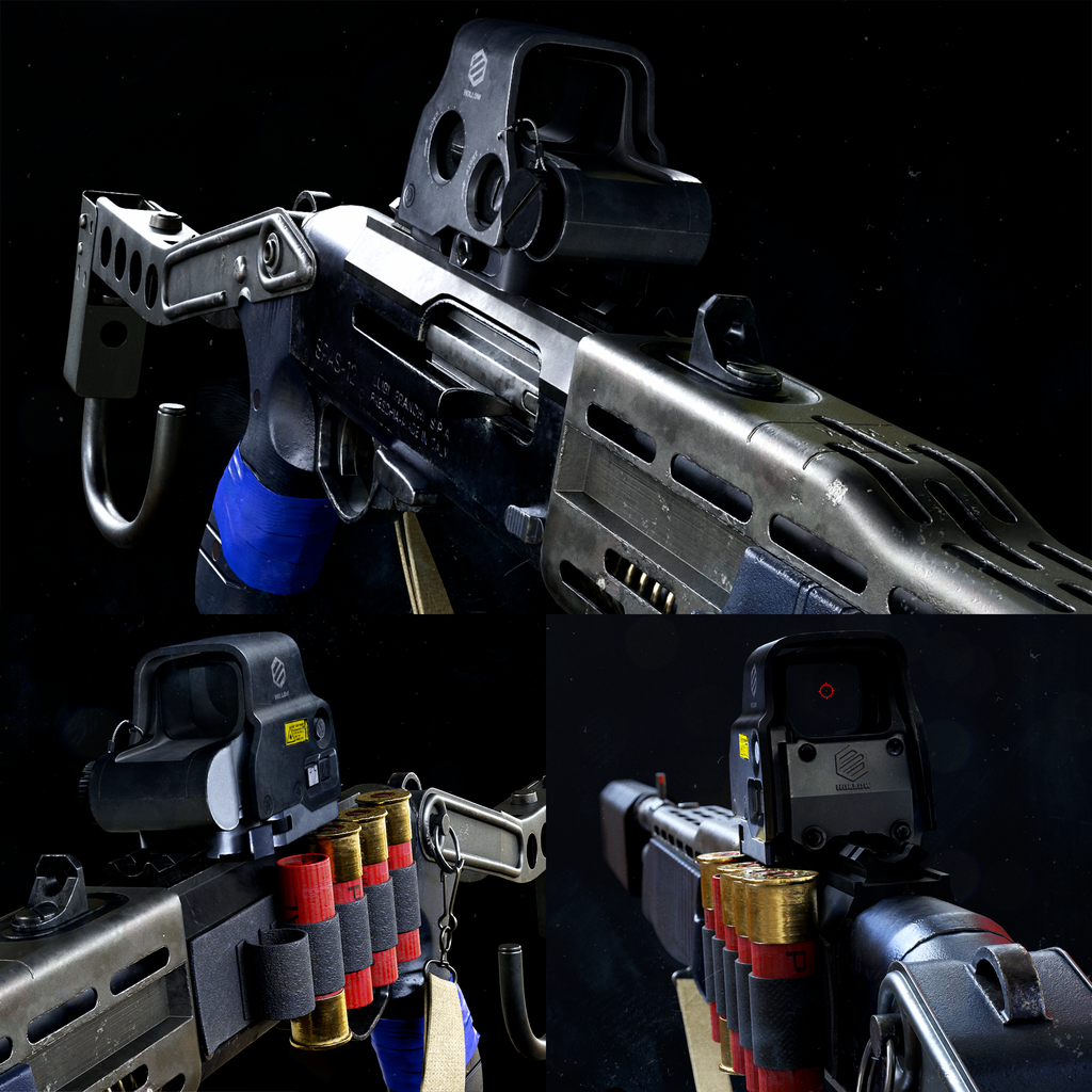 Franchi SPAS-12 (with attachments) | Modern Weapons models | BlenderKit