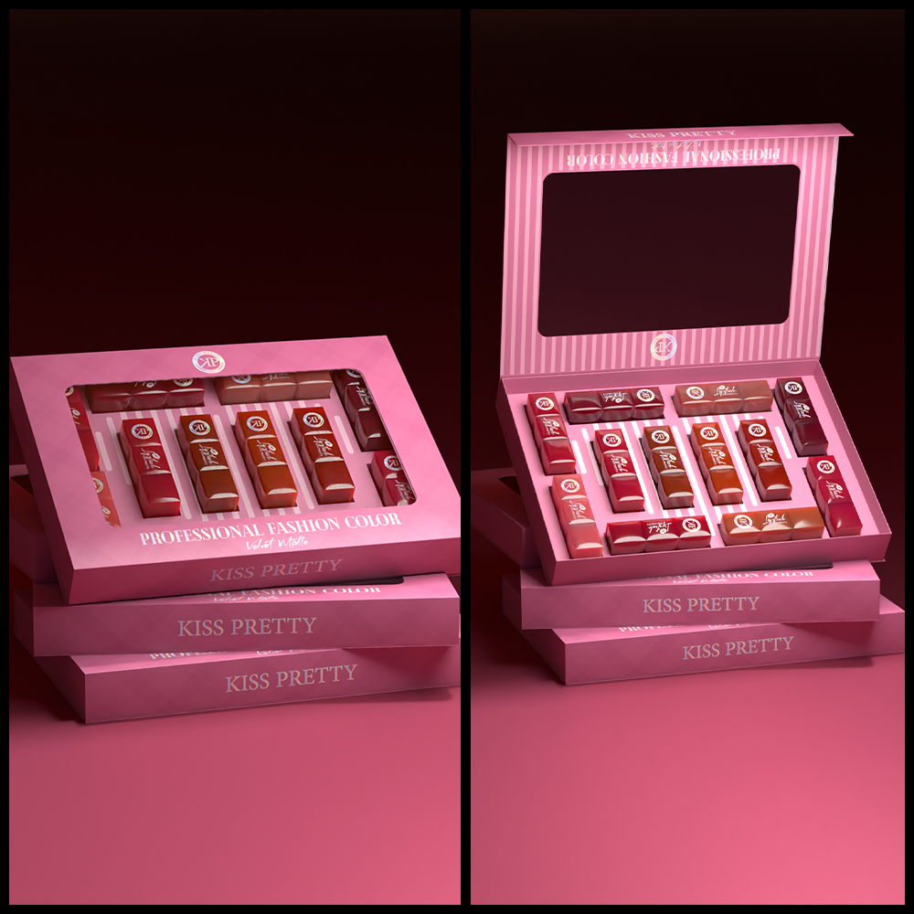 Lipstick box packaging animation | Mockup scenes | BlenderKit