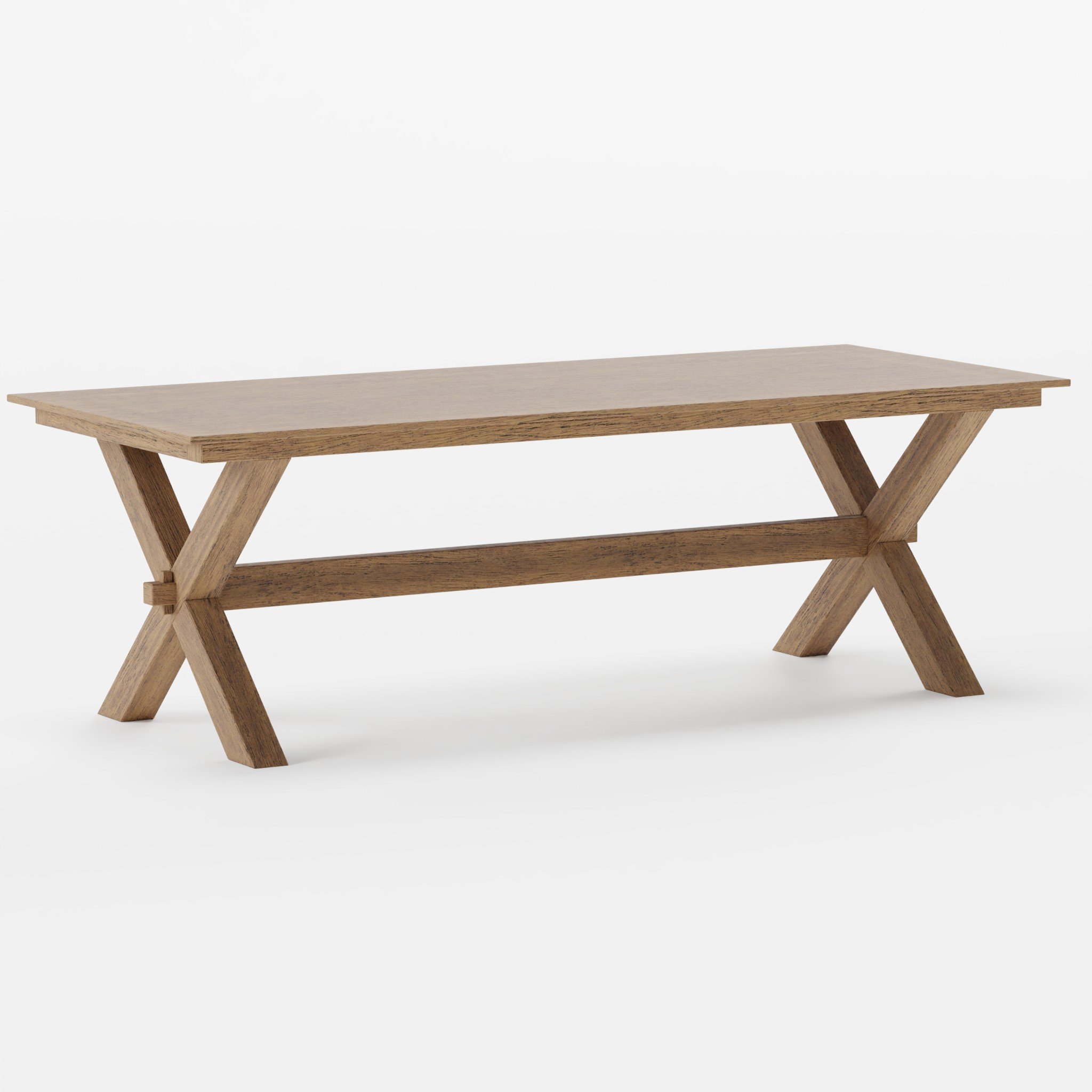 Wooden Rectangular Dining Table | Tables models | BlenderKit