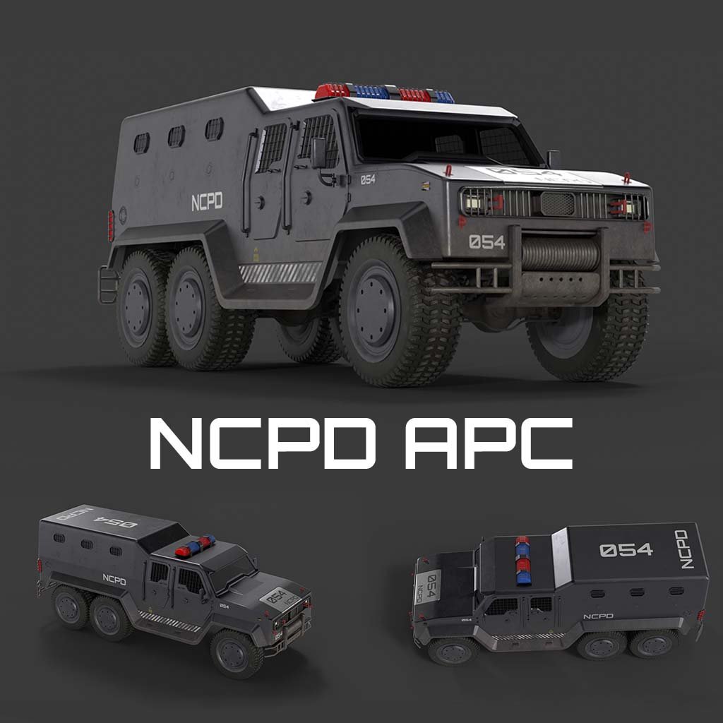 Police NCPD apc van | Vans models | BlenderKit