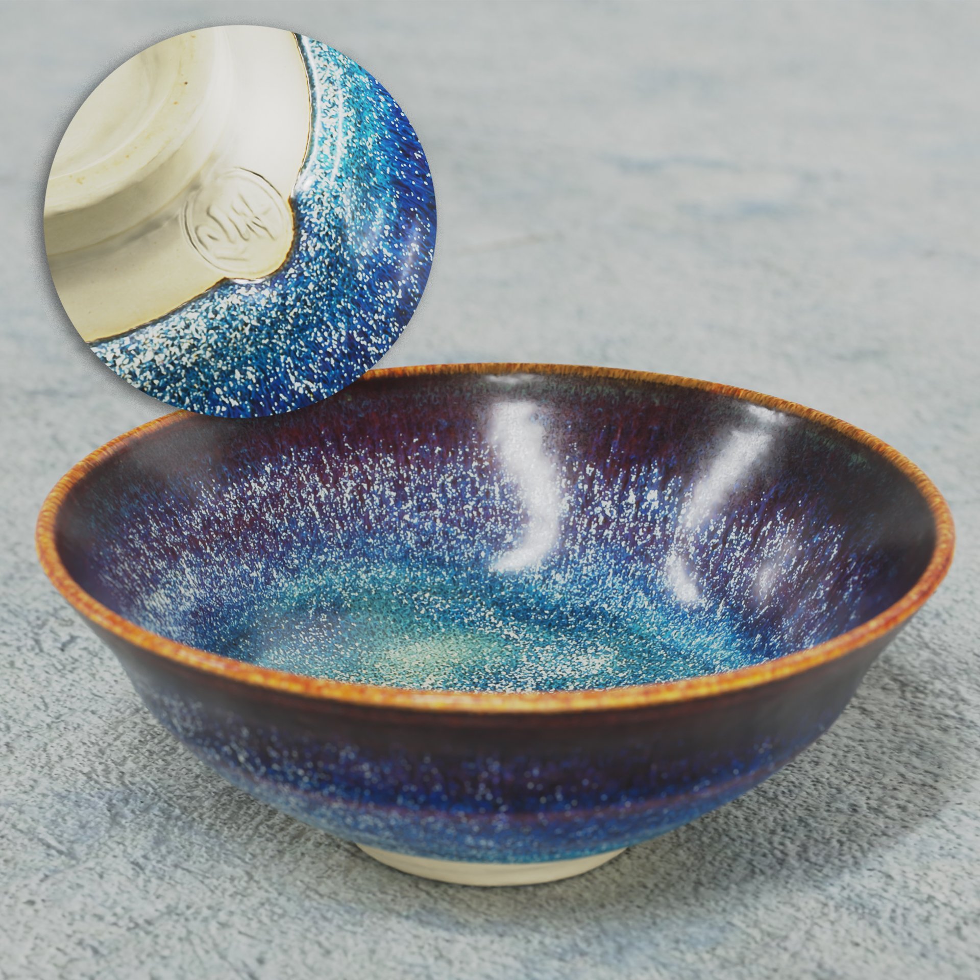 Blue Chawan - Japanese Bowl | Tableware Sets models | BlenderKit