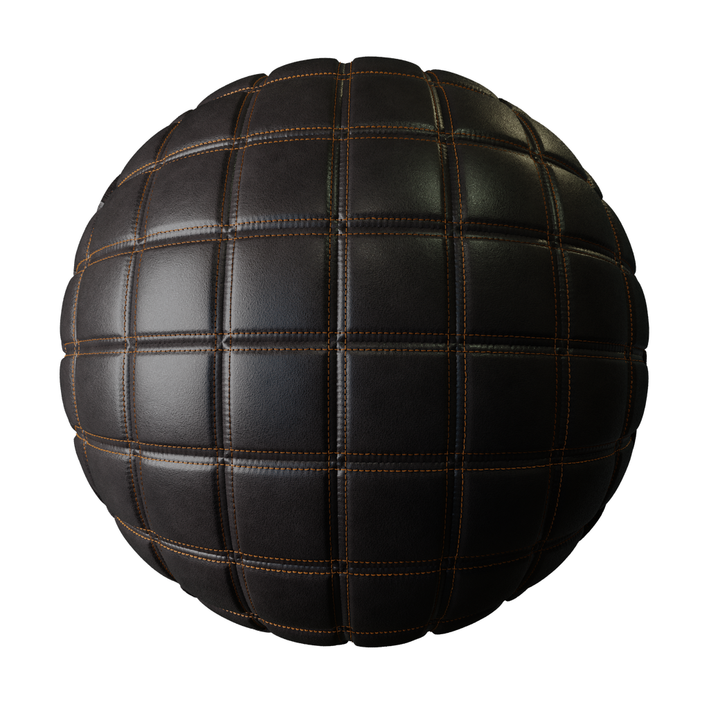 Cow Leather Square Stitch Brown | FREE leather materials | BlenderKit