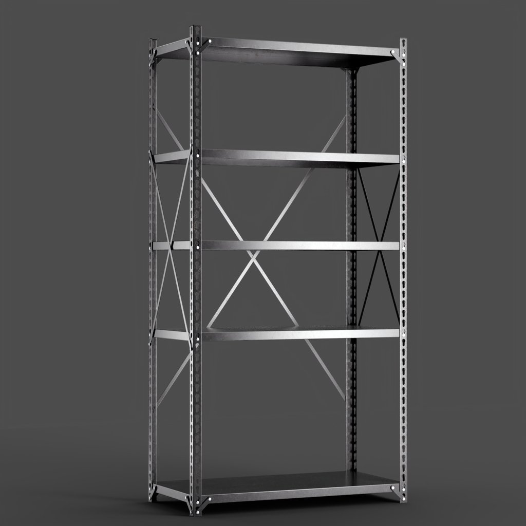Metal Storage Shelf | FREE Interior Design models | BlenderKit