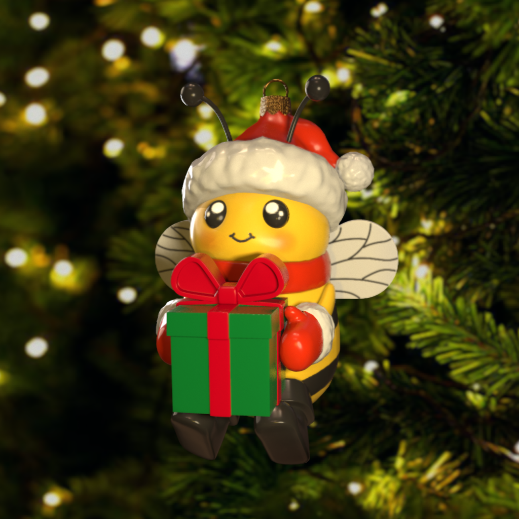 Christmas tree toy little bee | Holiday Decorations models | BlenderKit