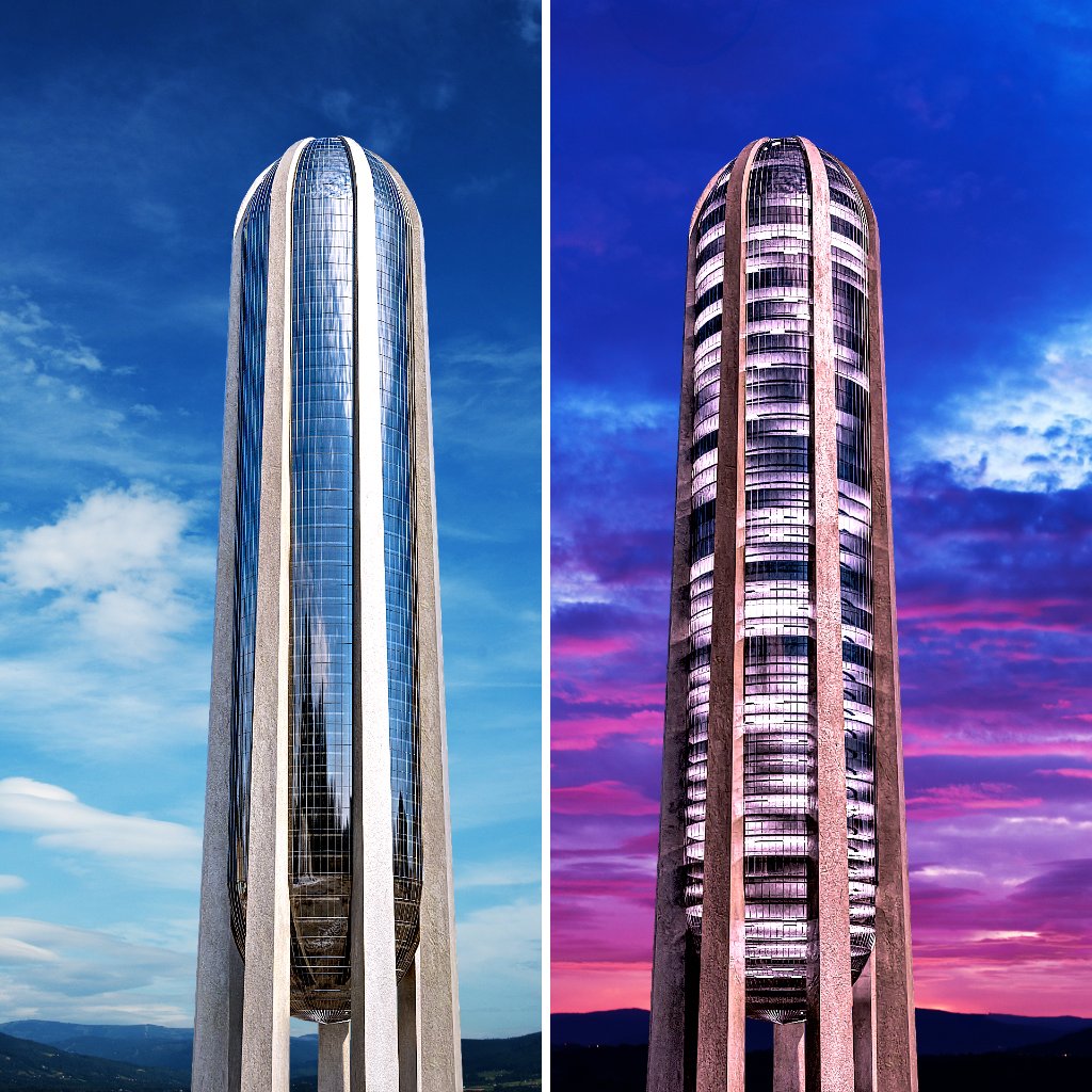 The Cocoon Tower | Sci-fi Buildings models | BlenderKit
