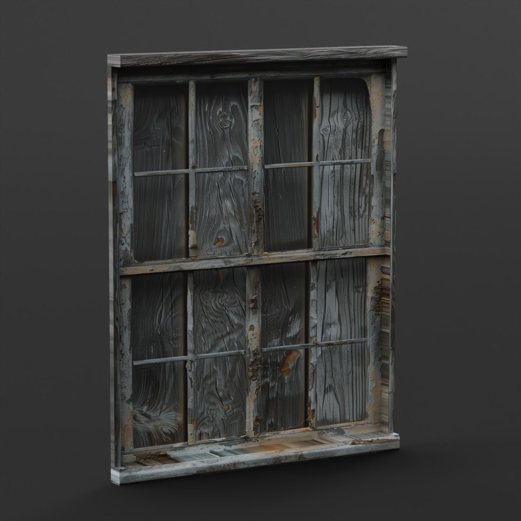 Old window - T - 15 | Windows models | BlenderKit