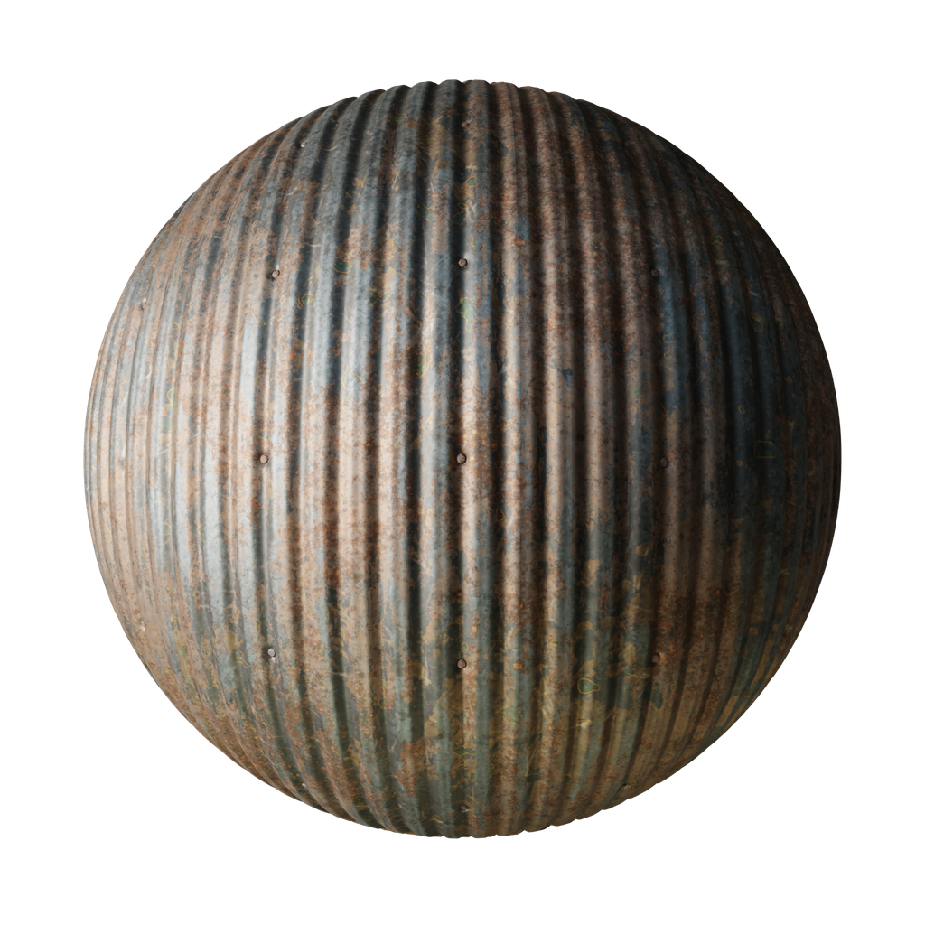 Corrugated Steel | FREE metal materials | BlenderKit
