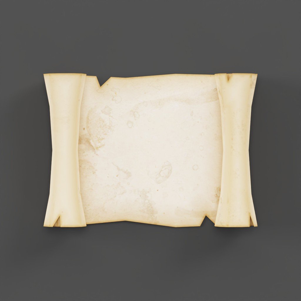 Scroll unrolled | Books models | BlenderKit