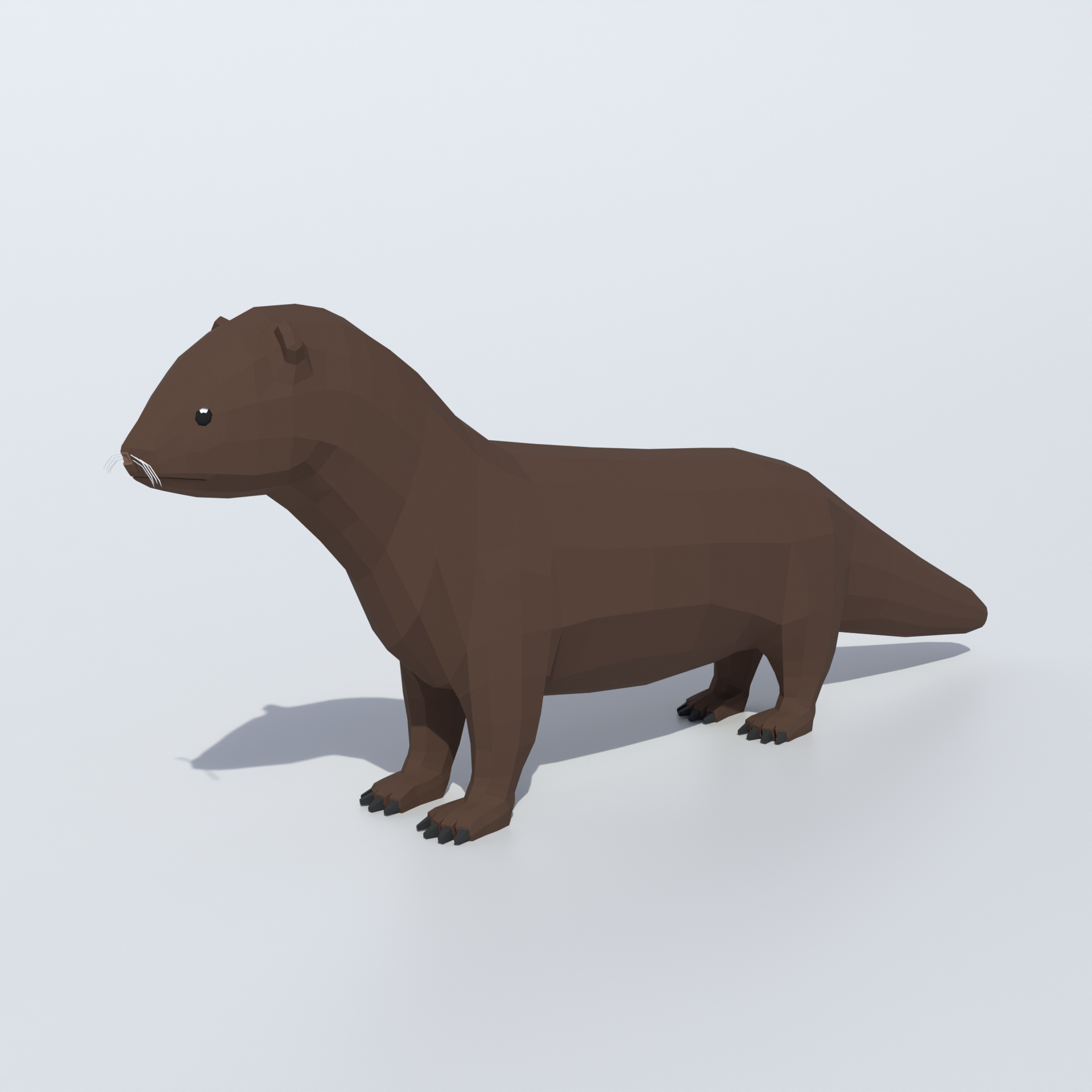 Low Poly Mink | Mammals models | BlenderKit