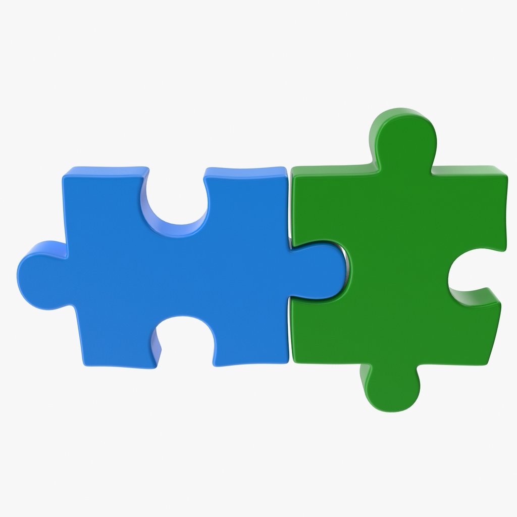 Puzzle 2 Pieces | Hobby Accessories models | BlenderKit