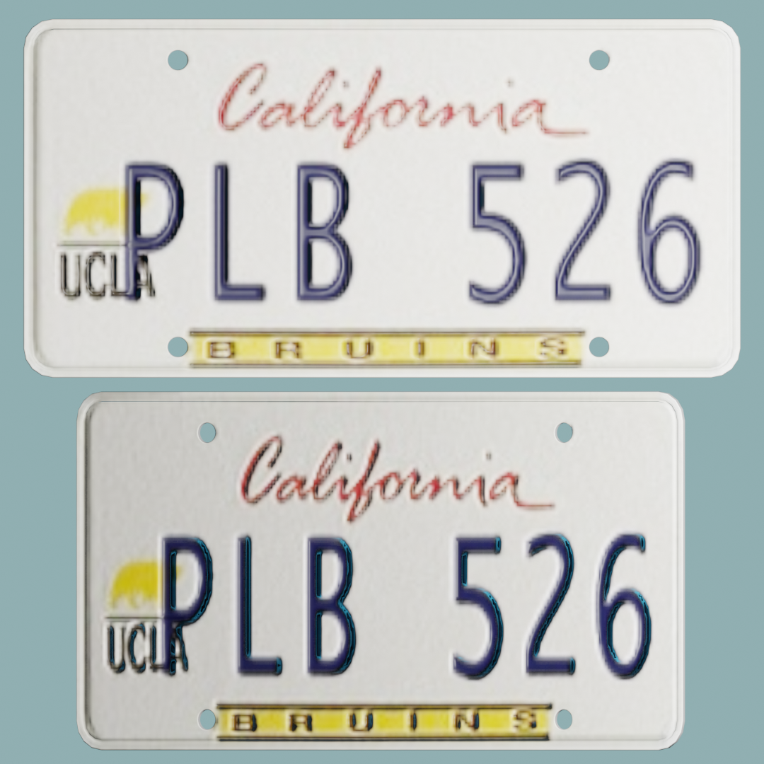 UCLA Licence plate PL | FREE Vehicle Parts models | BlenderKit