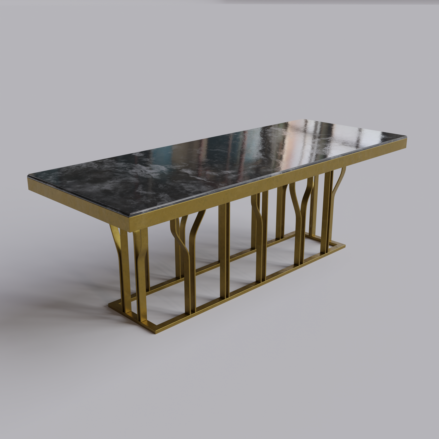 Modern Dining Table Dark | FREE Tables models | BlenderKit