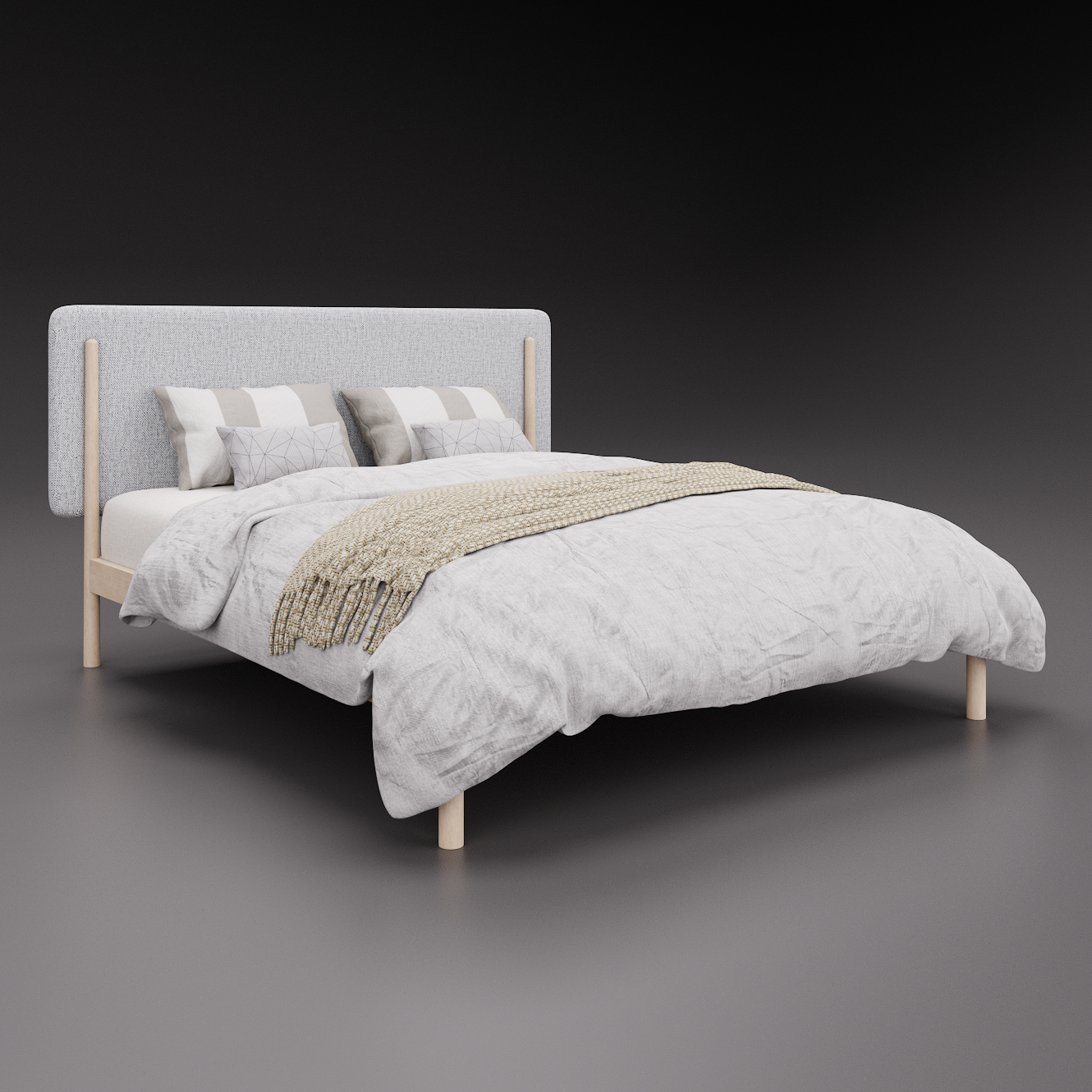 Bed Shayndel | Beds models | BlenderKit
