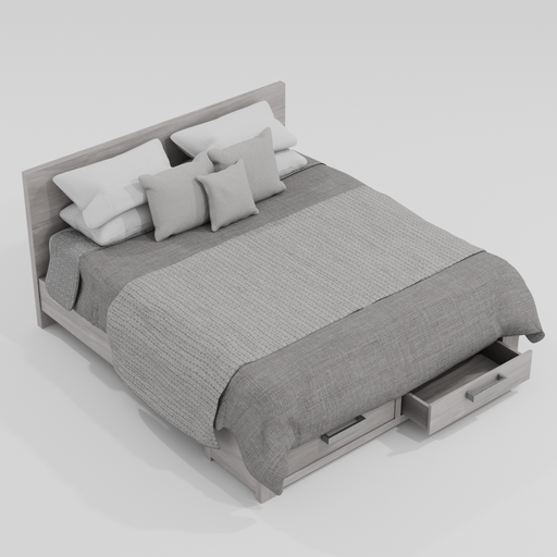 Modern King Bed | FREE Beds models | BlenderKit