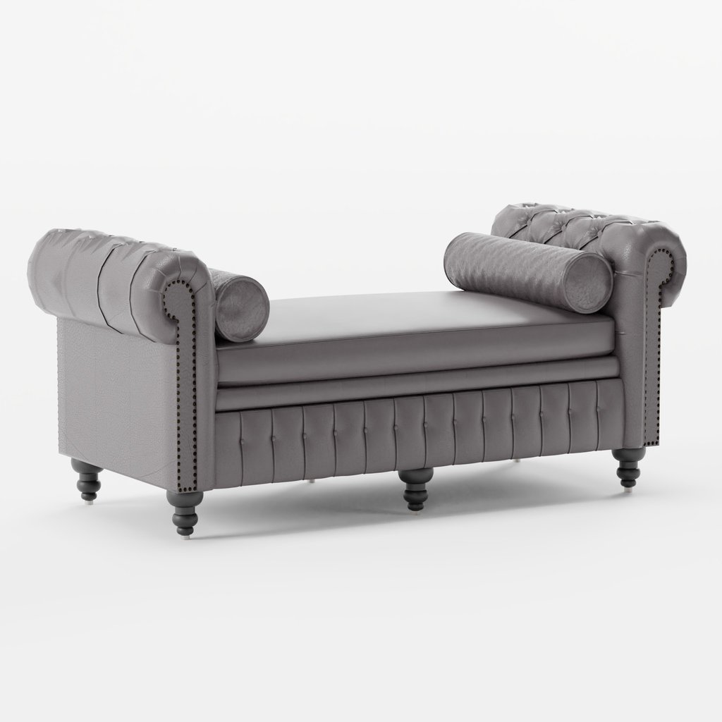 Frazier Chesterfield Daybed | Sofas models | BlenderKit