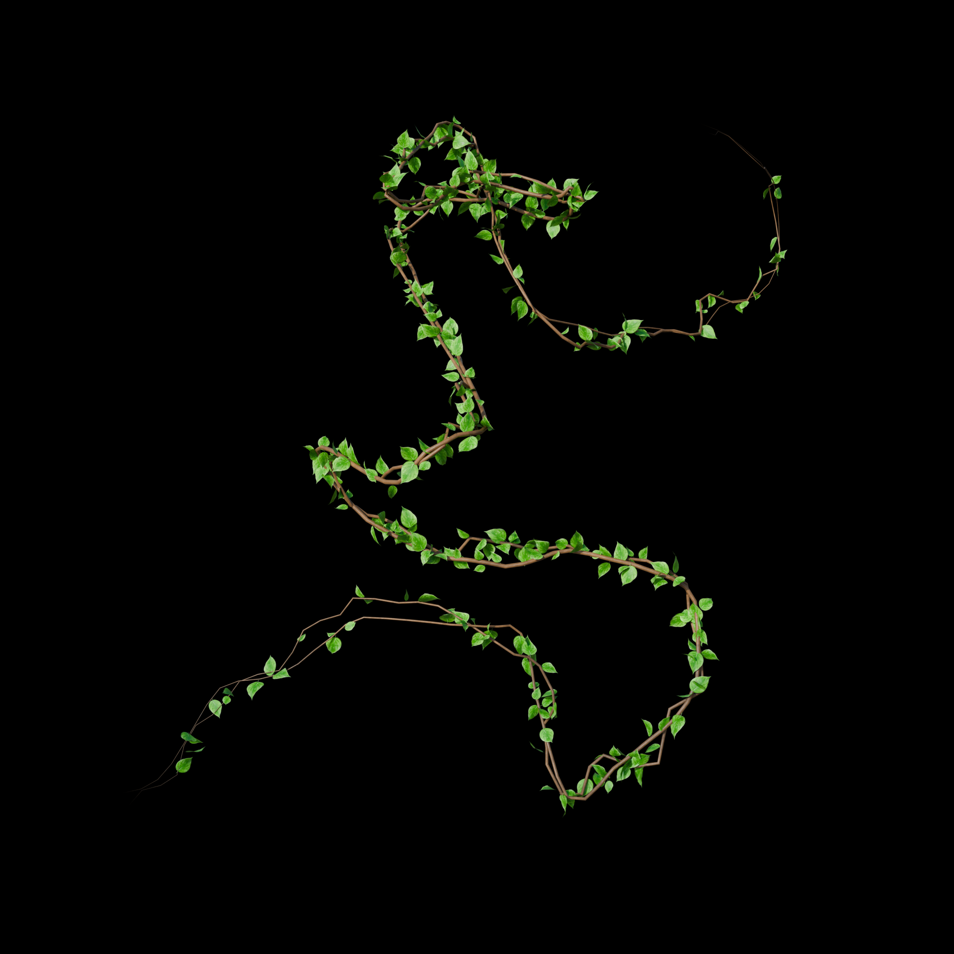 Climbing Vine - Leaf 09 | FREE Modifiers models | BlenderKit