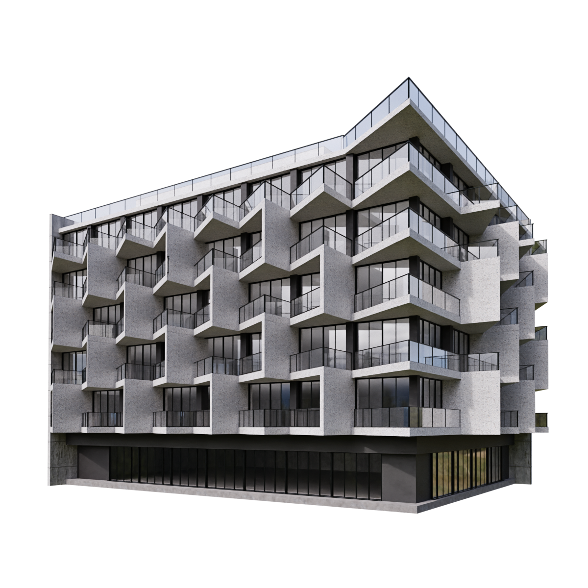 Modular Building 15 | Private Buildings models | BlenderKit