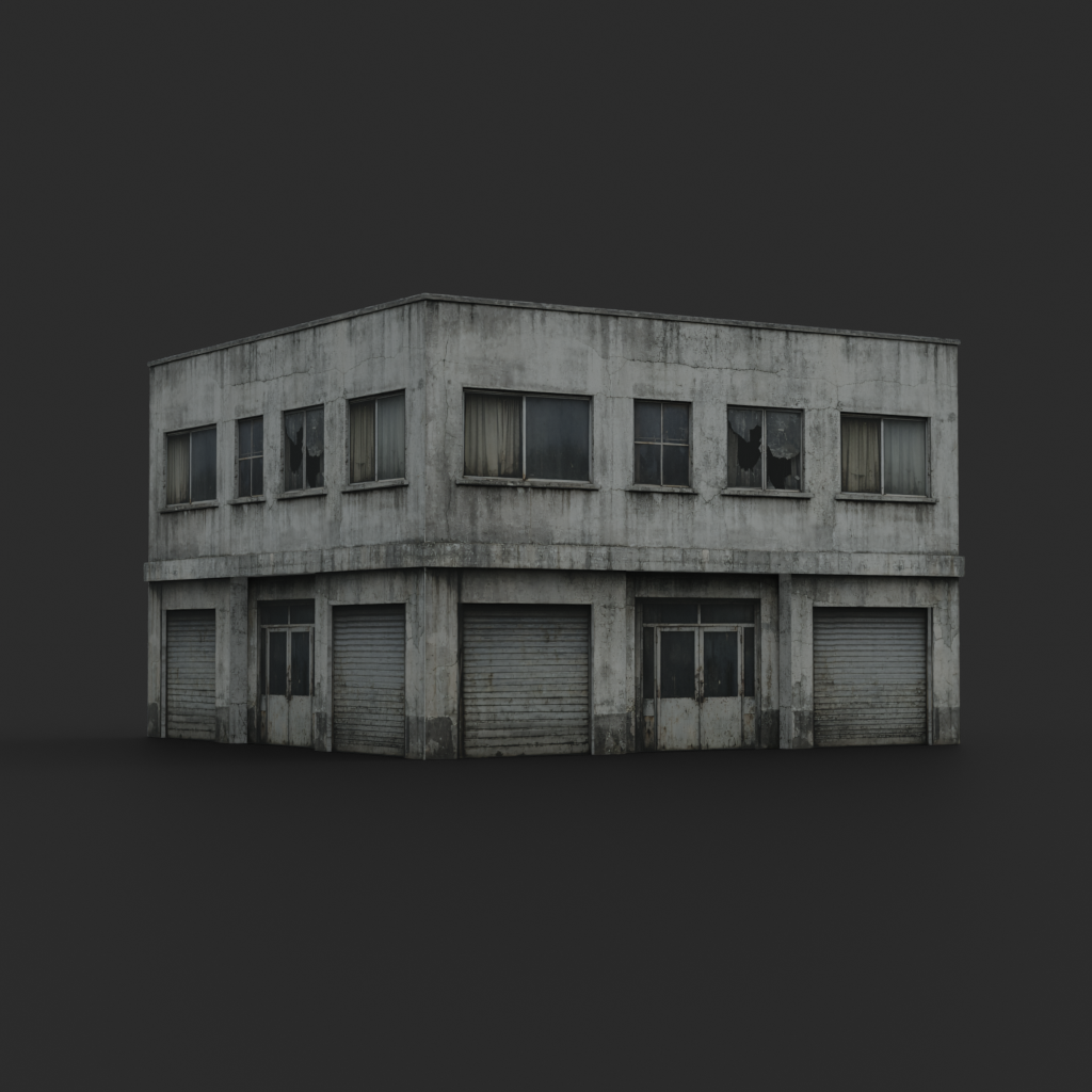 Old Concrete Building | FREE Historic Buildings models | BlenderKit