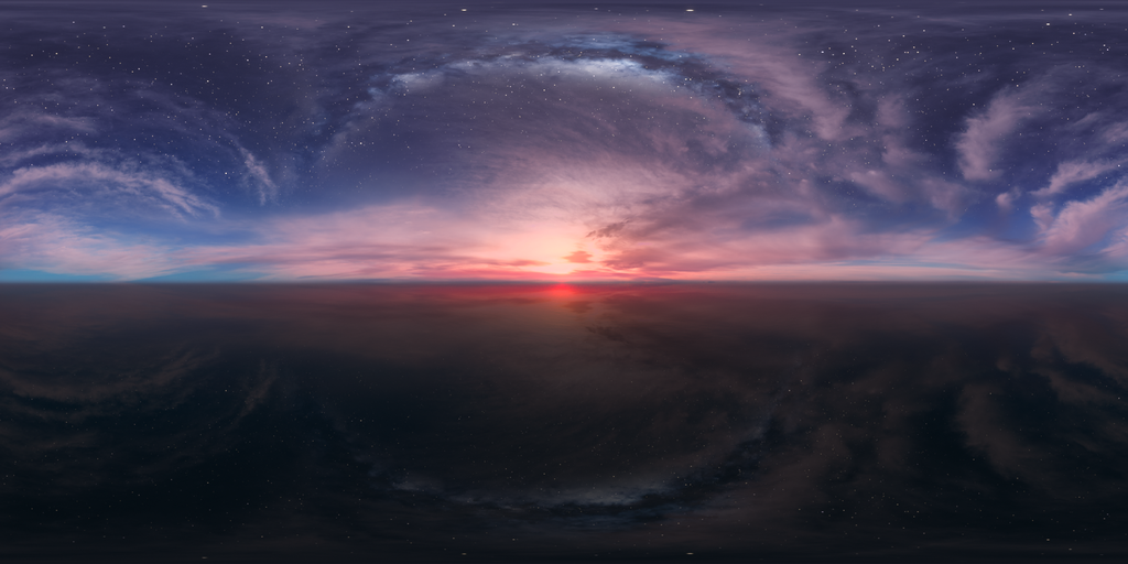 Pure Sky Dramatic Sunset Stars | Nighttime Environments HDRis | BlenderKit
