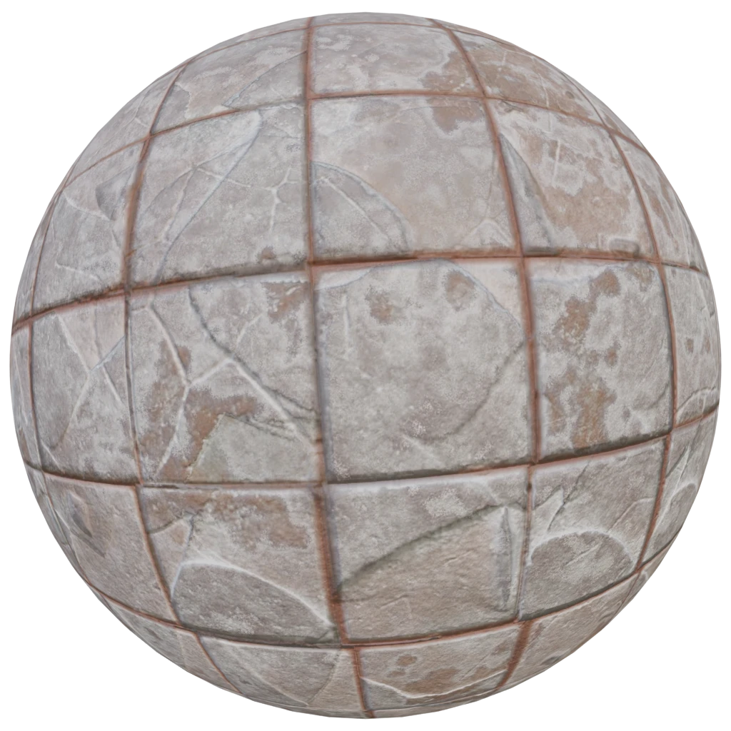 White cracked Square tiles | FREE tiles materials | BlenderKit