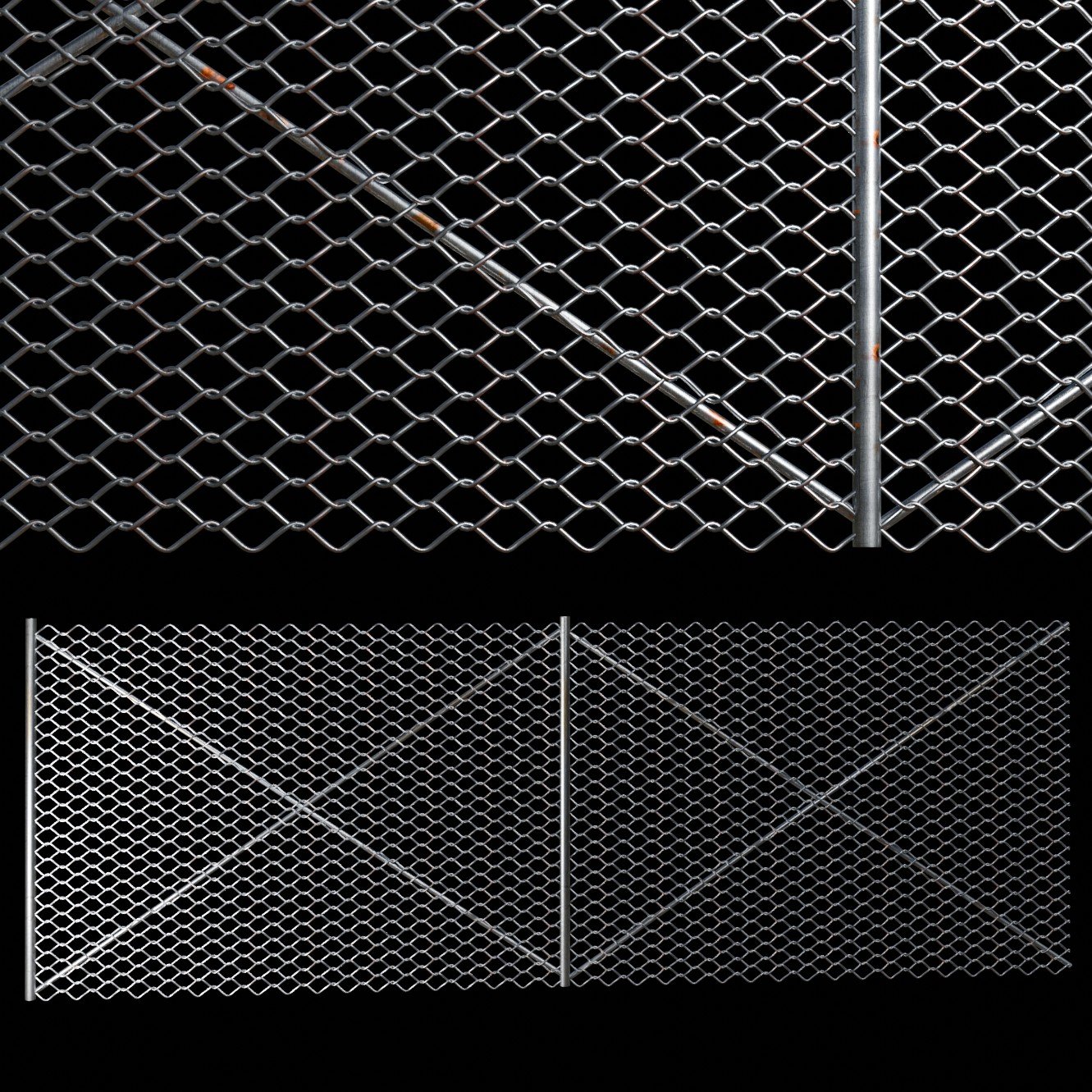 Shapeable metal Fence | Fences models | BlenderKit