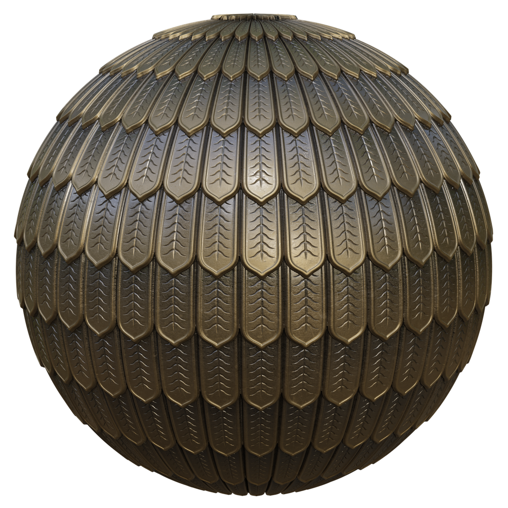 Elongated Feather Armour - 01 | FREE metal materials | BlenderKit